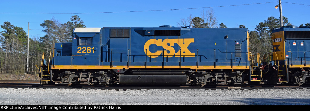 CSX 2281 road slug rebuilt from CSX 4304 X-SBD 1107 XX-L&N 1107 GP35 sitting in the CSX Wyvern ...